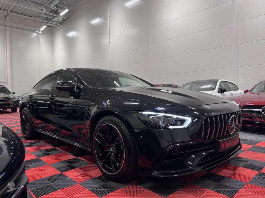 Black Mercedes-Benz amg-gt 2022 in Vilnius, with an engine capacity of 3.00 L and mileage of 71 thousand km for 77900 €, photo 4 on AUTOMOTO.COM.LV