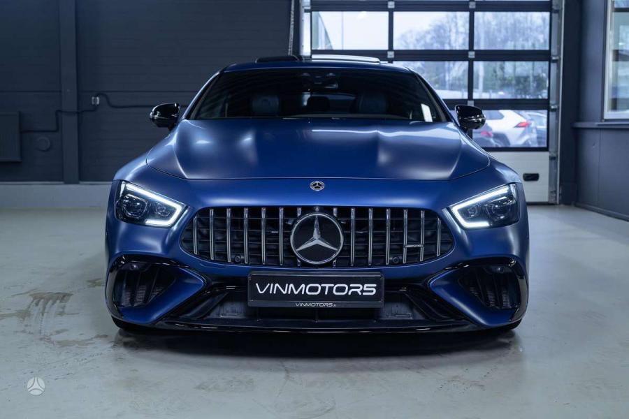 Blue Mercedes-Benz amg-gt 2022 in Vilnius, with an engine capacity of 3.98 L and mileage of 46 thousand km for 135000 €, photo 3 on AUTOMOTO.COM.LV