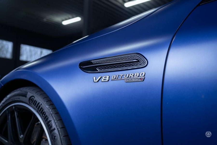 Blue Mercedes-Benz amg-gt 2022 in Vilnius, with an engine capacity of 3.98 L and mileage of 46 thousand km for 135000 €, photo 12 on AUTOMOTO.COM.LV