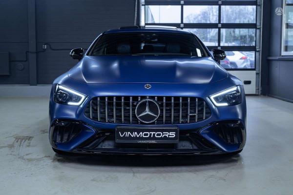 Blue Mercedes-Benz amg-gt 2022 in Vilnius, with an engine capacity of 3.98 L and mileage of 46 thousand km for 131000 €, photo 2 on AUTOMOTO.COM.LV