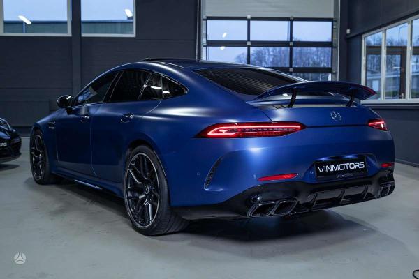Blue Mercedes-Benz amg-gt 2022 in Vilnius, with an engine capacity of 3.98 L and mileage of 46 thousand km for 131000 €, photo 4 on AUTOMOTO.COM.LV