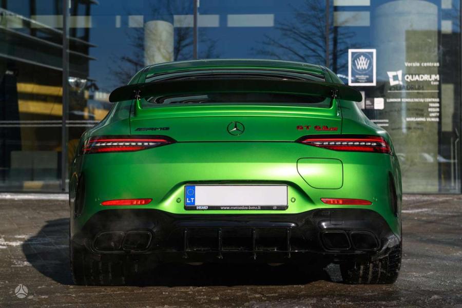 Green Mercedes-Benz amg-gt 2024 in Vilnius, with an engine capacity of 3.98 L and mileage of 8 thousand km for 171000 €, photo 7 on AUTOMOTO.COM.LV