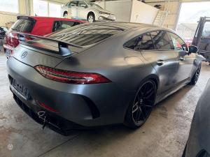 Grey Mercedes-Benz amg-gt 2019 in Marijampole, with an engine capacity of 3.00 L and mileage of 77 thousand km for 28350 €, photo  on AUTOMOTO.COM.LV