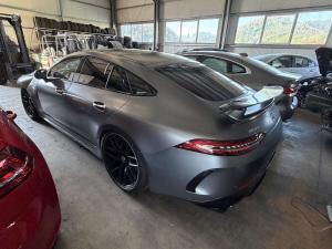 Grey Mercedes-Benz amg-gt 2019 in Marijampole, with an engine capacity of 3.00 L and mileage of 77 thousand km for 28350 €, photo 6 on AUTOMOTO.COM.LV