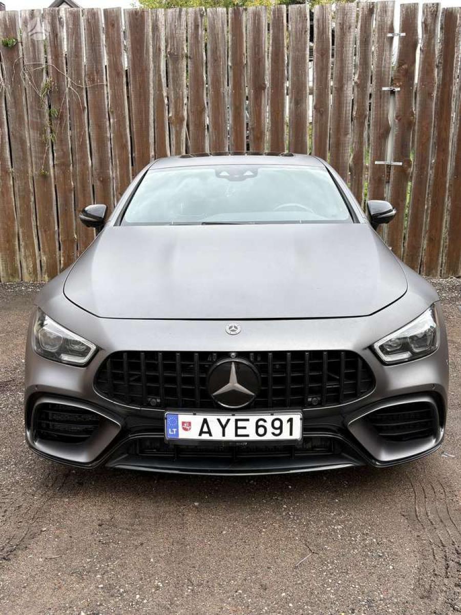 Grey Mercedes-Benz amg-gt 2019 in Kaunas, with an engine capacity of 3.98 L and mileage of 166 thousand km for 35500 €, photo 1 on AUTOMOTO.COM.LV