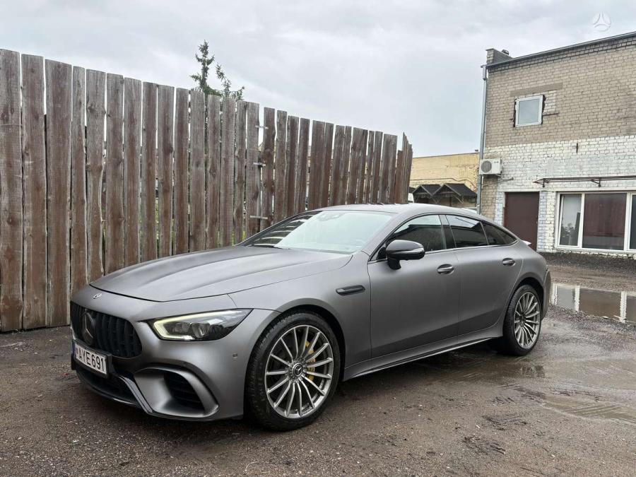 Grey Mercedes-Benz amg-gt 2019 in Kaunas, with an engine capacity of 3.98 L and mileage of 166 thousand km for 35500 €, photo 3 on AUTOMOTO.COM.LV