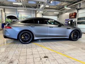 Grey Mercedes-Benz amg-gt 2019 in Vilnius, with an engine capacity of 3.00 L and mileage of 91 thousand km for 65000 €, photo 9 on AUTOMOTO.COM.LV