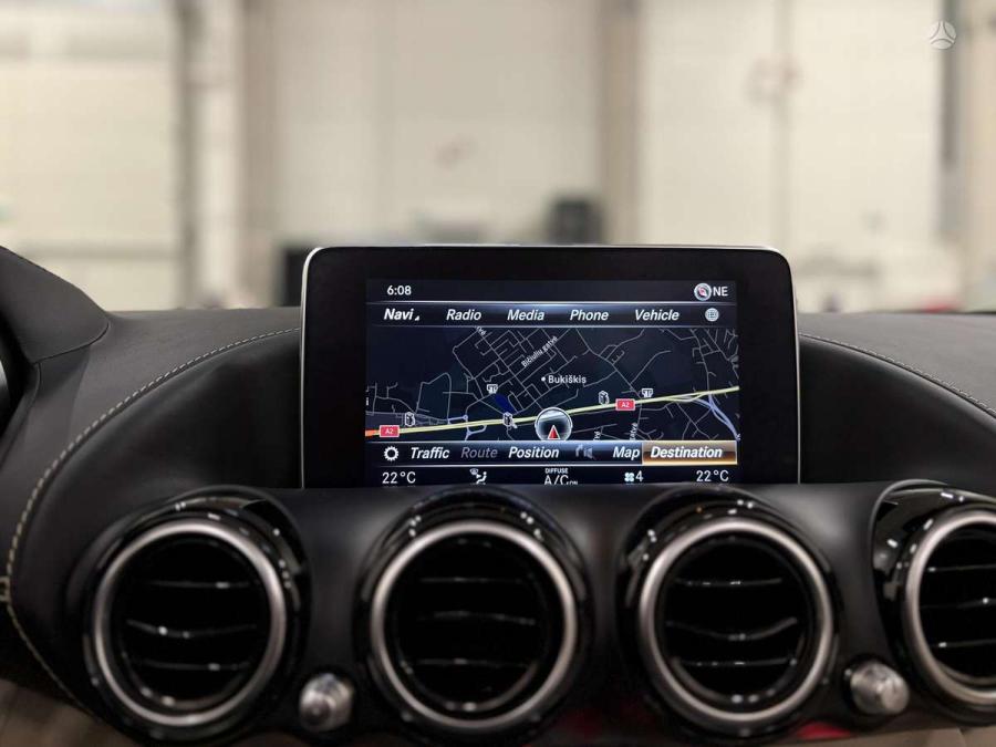 Red Mercedes-Benz amg-gt 2018 in Vilnius, with an engine capacity of 4.00 L and mileage of 64 thousand km for 71999 €, photo 28 on AUTOMOTO.COM.LV