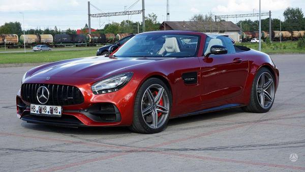 Red Mercedes-Benz amg-gt 2019 in Plunge, with an engine capacity of 3.98 L and mileage of 55 thousand km for 77000 €, photo 3 on AUTOMOTO.COM.LV