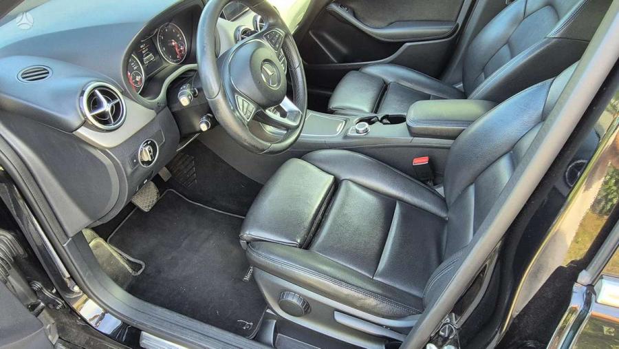 Black Mercedes-Benz B 180 2016 in Vilnius, with an engine capacity of 1.46 L and mileage of 230 thousand km for 5700 €, photo 10 on AUTOMOTO.COM.LV