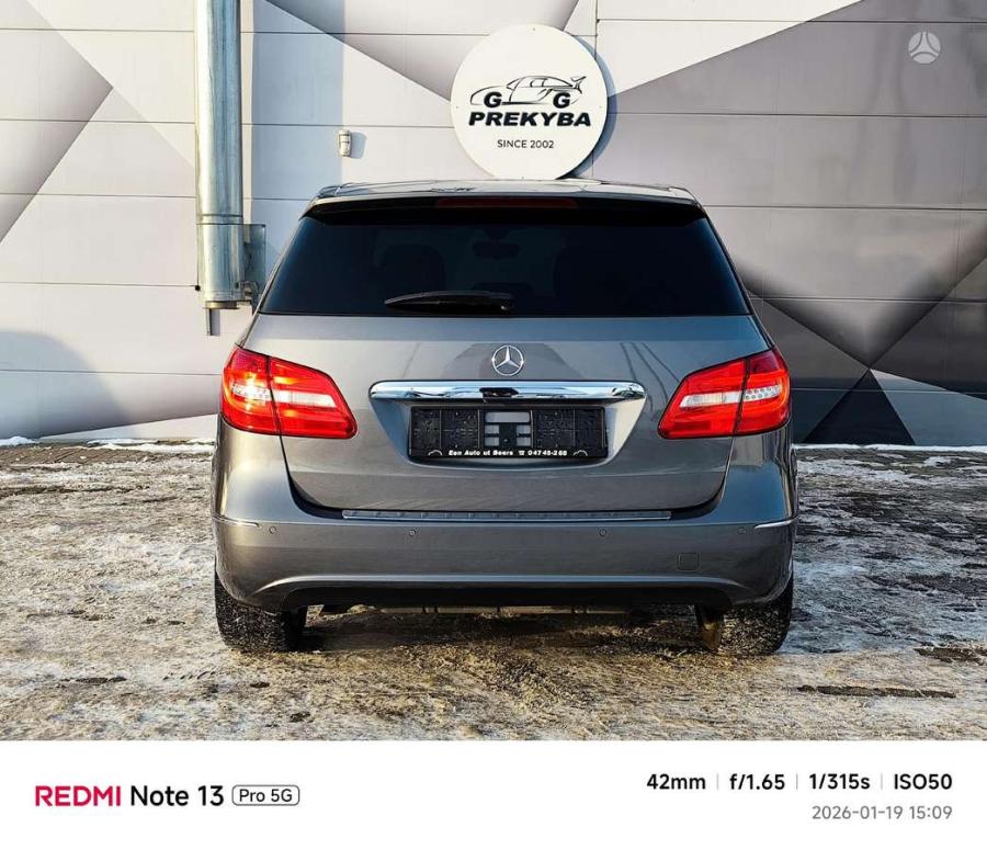 Grey Mercedes-Benz B 180 2013 in Kaunas, with an engine capacity of 1.60 L and mileage of 64 thousand km for 8950 €, photo 8 on AUTOMOTO.COM.LV