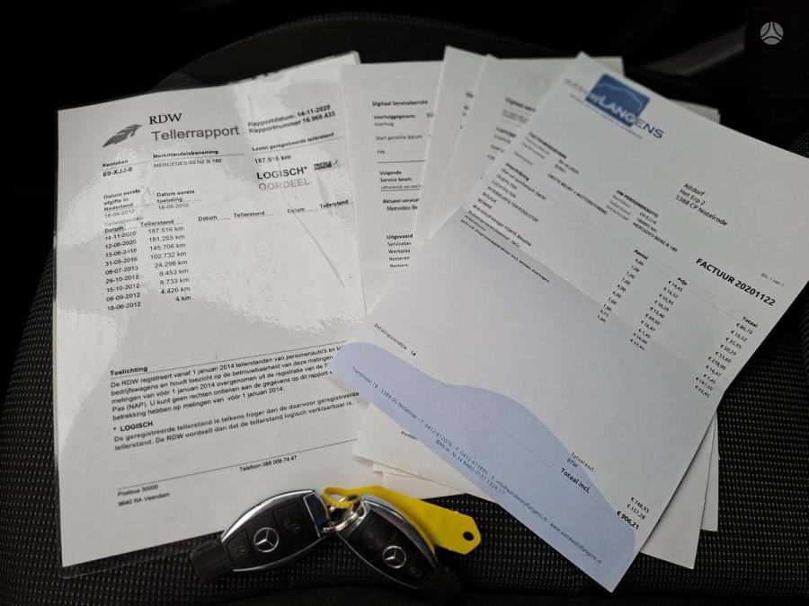 Grey Mercedes-Benz B 180 2012 in Ukmerge, with an engine capacity of 1.60 L and mileage of 26 thousand km for 5500 €, photo 16 on AUTOMOTO.COM.LV