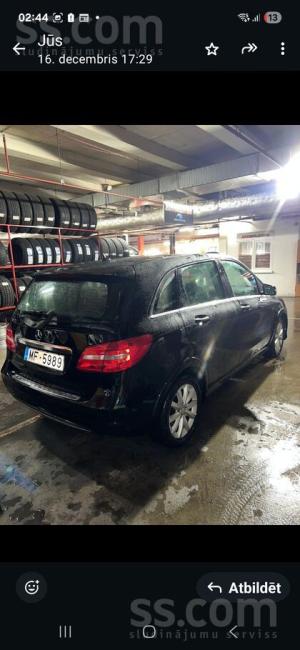 Black Mercedes-Benz B 200 2015 in Riga, with an engine capacity of 2.00 L and mileage of 0 thousand km for 3000 €, photo 2 on AUTOMOTO.COM.LV