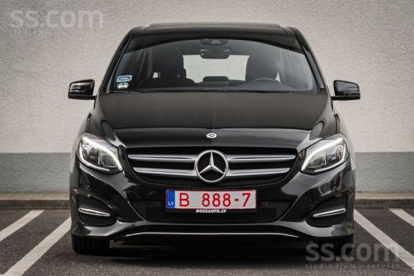 Black Mercedes-Benz B 200 2019 in Riga, with an engine capacity of 2.00 L and mileage of 191 thousand km for 13950 €, photo 2 on AUTOMOTO.COM.LV