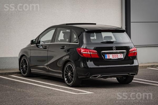 Black Mercedes-Benz B 200 2019 in Riga, with an engine capacity of 2.00 L and mileage of 191 thousand km for 13950 €, photo 6 on AUTOMOTO.COM.LV
