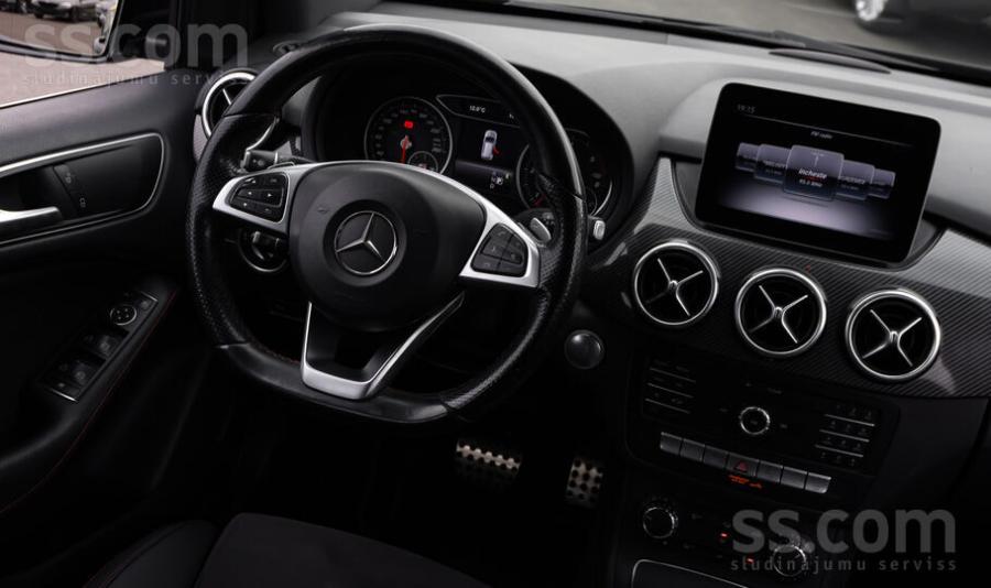 Black Mercedes-Benz B 200 2018 in Riga, with an engine capacity of 2.20 L and mileage of 0 thousand km for 10550 €, photo 12 on AUTOMOTO.COM.LV