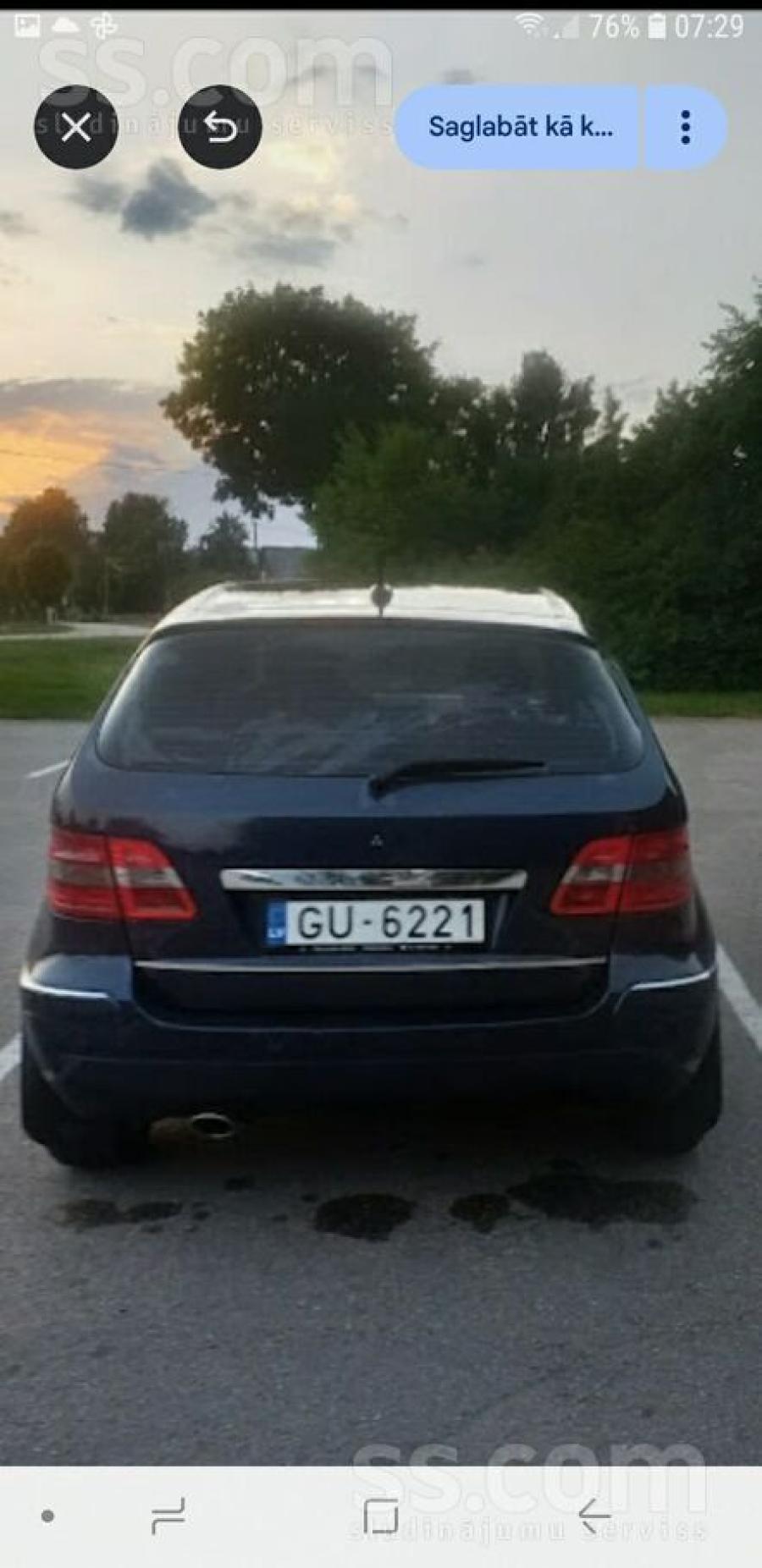 Zils Mercedes-Benz B 200 2007 Tukums, ar dzinēja tilpumu 2.00 L un nobraukumu 291 tūkst. km par 2000 €, foto 3 vietnē AUTOMOTO.COM.LV