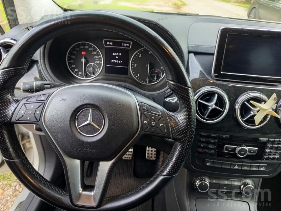 Grey Mercedes-Benz B 200 2012 in Jurmala, with an engine capacity of 1.80 L and mileage of 279 thousand km for 5300 €, photo 12 on AUTOMOTO.COM.LV