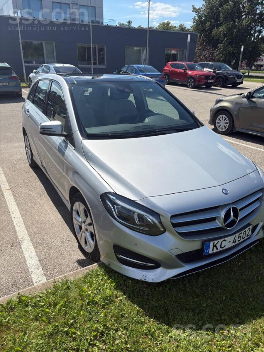 Grey Mercedes-Benz B 220 2015 in Riga, with an engine capacity of 2.00 L and mileage of 86 thousand km for 14600 €, photo 1 on AUTOMOTO.COM.LV