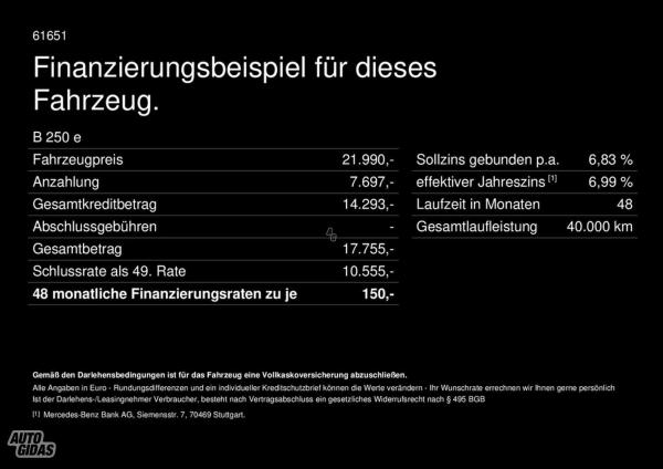 Черный Мерседес Б 250 2022 в Каунас, объемом двигателя 1.30 л и пробегом 29 тыс. км за 24830 €, фото 2 на AUTOMOTO.COM.LV