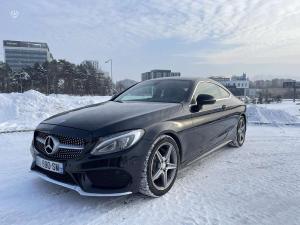 Black Mercedes-Benz C 180 2016 in Vilnius, with an engine capacity of 1.60 L and mileage of 328 thousand km for 14900 €, photo  on AUTOMOTO.COM.LV
