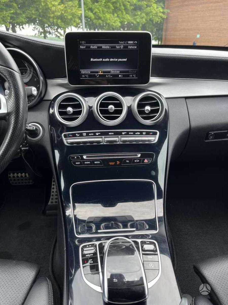 Black Mercedes-Benz C 180 2014 in Kaisiadorys, with an engine capacity of 1.60 L and mileage of 192 thousand km for 12999 €, photo 29 on AUTOMOTO.COM.LV