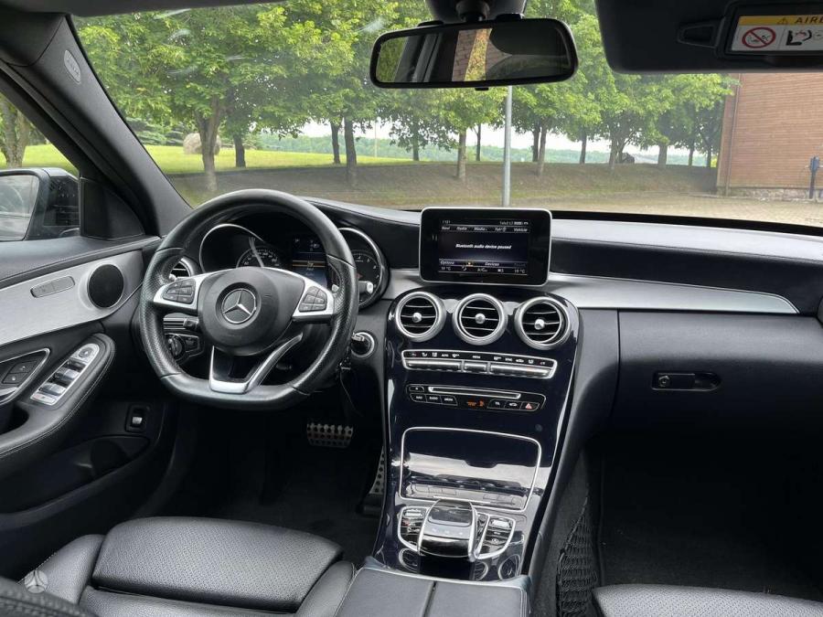 Black Mercedes-Benz C 180 2014 in Kaisiadorys, with an engine capacity of 1.60 L and mileage of 192 thousand km for 12999 €, photo 30 on AUTOMOTO.COM.LV
