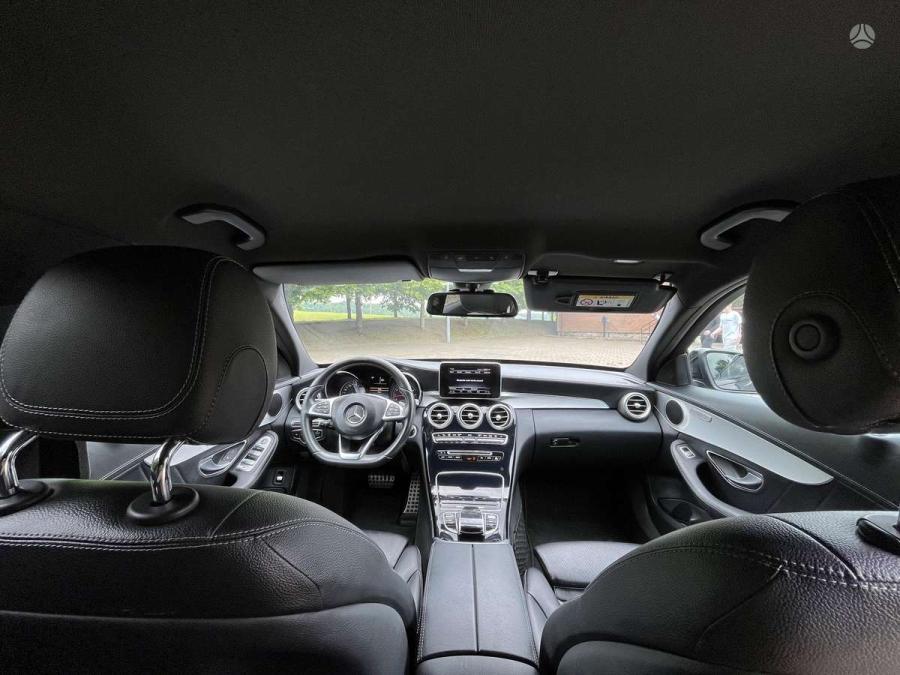 Black Mercedes-Benz C 180 2014 in Kaisiadorys, with an engine capacity of 1.60 L and mileage of 192 thousand km for 12999 €, photo 33 on AUTOMOTO.COM.LV