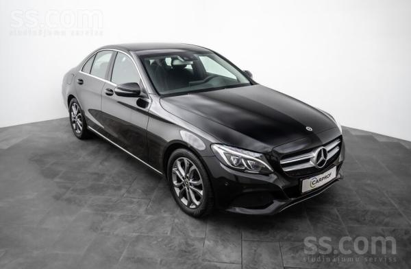 Black Mercedes-Benz C 180 2017 in Tallinn, with an engine capacity of 1.60 L and mileage of 170 thousand km for 14899 €, photo 3 on AUTOMOTO.COM.LV