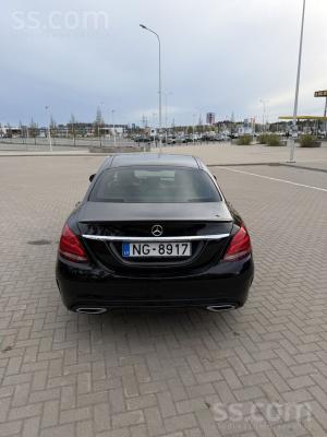 Black Mercedes-Benz C 180 2017 in Riga, with an engine capacity of 1.60 L and mileage of 112 thousand km for 18300 €, photo 7 on AUTOMOTO.COM.LV