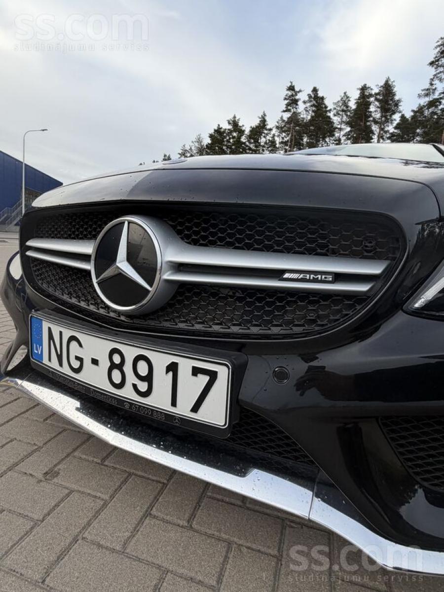 Black Mercedes-Benz C 180 2017 in Riga, with an engine capacity of 1.60 L and mileage of 112 thousand km for 18300 €, photo 11 on AUTOMOTO.COM.LV
