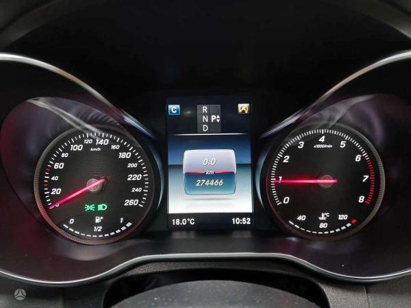 Black Mercedes-Benz C 180 2018 in Kaunas, with an engine capacity of 1.60 L and mileage of 275 thousand km for 12800 €, photo 9 on AUTOMOTO.COM.LV
