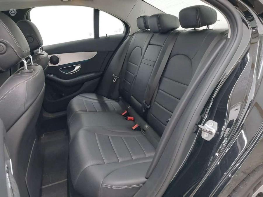 Black Mercedes-Benz C 180 2018 in Kaunas, with an engine capacity of 1.60 L and mileage of 275 thousand km for 12800 €, photo 15 on AUTOMOTO.COM.LV