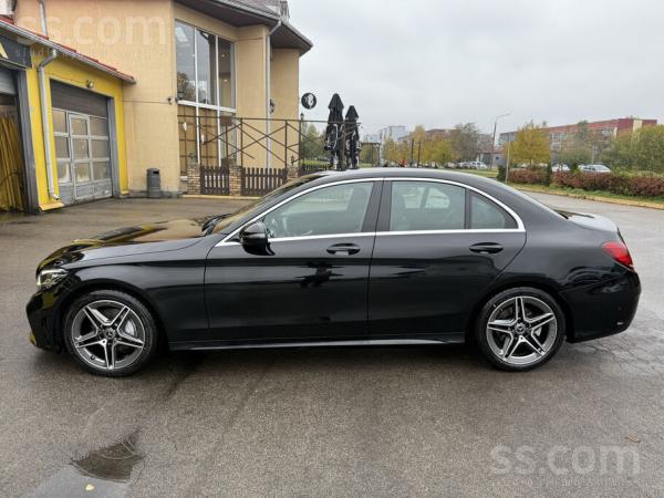 Black Mercedes-Benz C 180 2019 in Riga, with an engine capacity of 1.60 L and mileage of 43 thousand km for 24777 €, photo 7 on AUTOMOTO.COM.LV