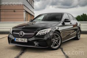 Black Mercedes-Benz C 180 2019 in Riga, with an engine capacity of 1.60 L and mileage of 133 thousand km for 17990 €, photo  on AUTOMOTO.COM.LV