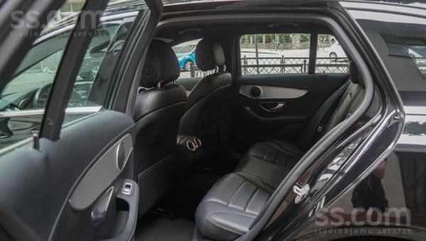 Black Mercedes-Benz C 180 2015 in Riga, with an engine capacity of 1.60 L and mileage of 267 thousand km for 10950 €, photo 8 on AUTOMOTO.COM.LV