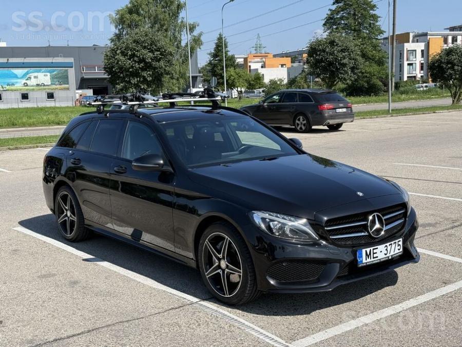 Black Mercedes-Benz C 180 2016 in Riga, with an engine capacity of 1.60 L and mileage of 205 thousand km for 12500 €, photo 2 on AUTOMOTO.COM.LV