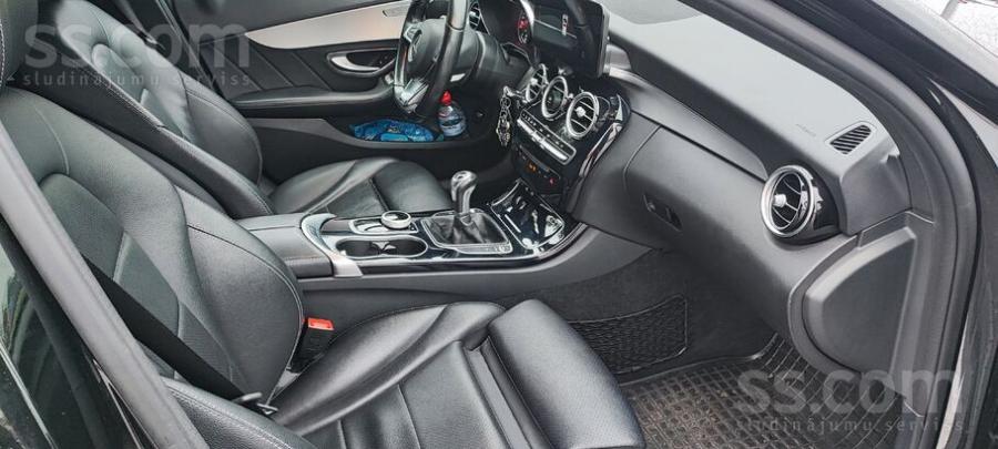 Black Mercedes-Benz C 180 2017 in Riga, with an engine capacity of 1.60 L and mileage of 209 thousand km for 11700 €, photo 10 on AUTOMOTO.COM.LV