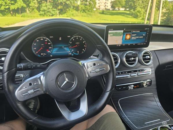 Black Mercedes-Benz C 180 2018 in Mazeikiai, with an engine capacity of 1.60 L and mileage of 367 thousand km for 12500 €, photo 9 on AUTOMOTO.COM.LV