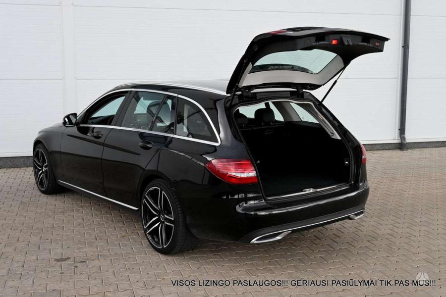 Black Mercedes-Benz C 180 2019 in Kretinga, with an engine capacity of 1.60 L and mileage of 276 thousand km for 11699 €, photo 13 on AUTOMOTO.COM.LV