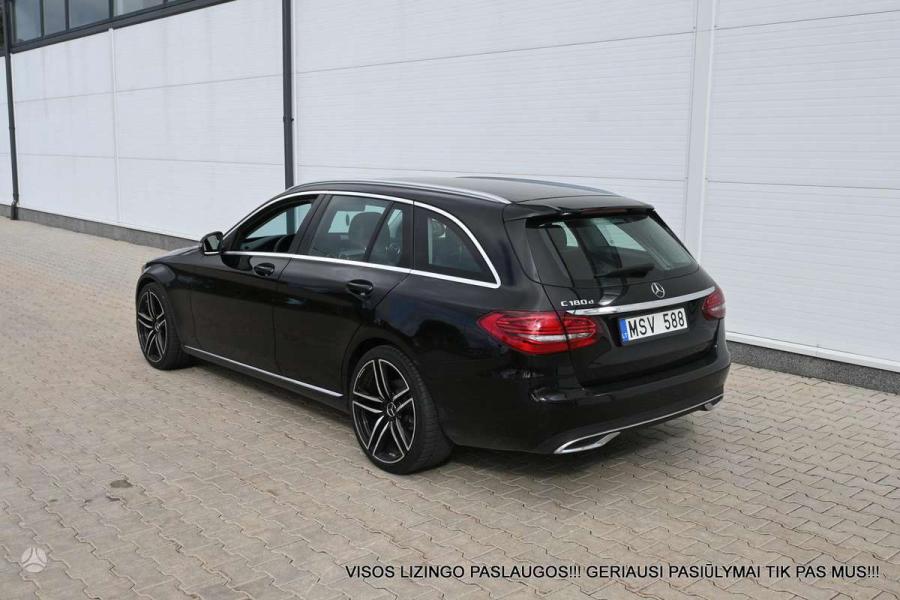 Black Mercedes-Benz C 180 2019 in Kretinga, with an engine capacity of 1.60 L and mileage of 276 thousand km for 11699 €, photo 16 on AUTOMOTO.COM.LV