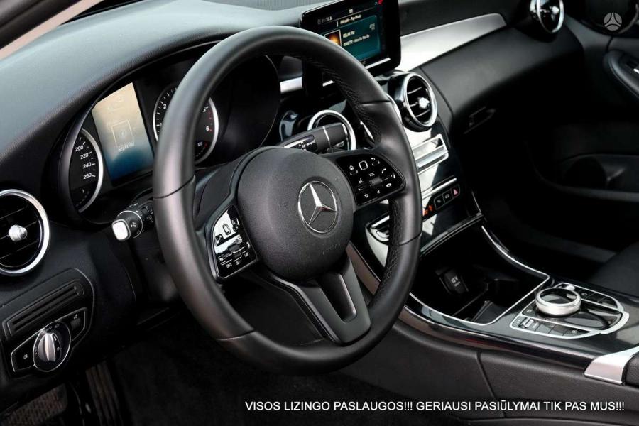 Black Mercedes-Benz C 180 2019 in Kretinga, with an engine capacity of 1.60 L and mileage of 276 thousand km for 11699 €, photo 22 on AUTOMOTO.COM.LV