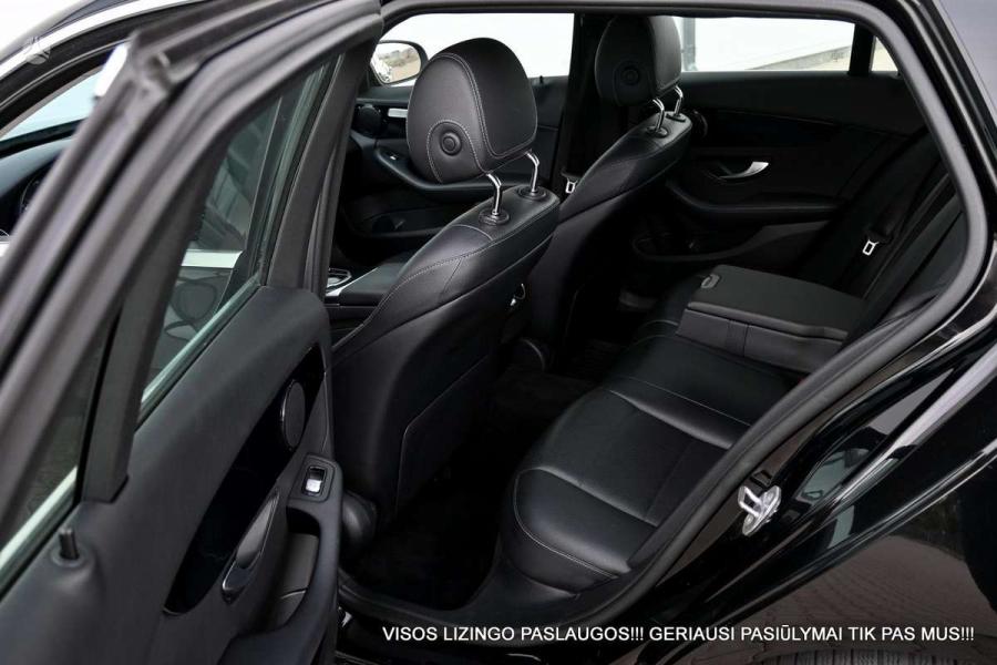 Black Mercedes-Benz C 180 2019 in Kretinga, with an engine capacity of 1.60 L and mileage of 276 thousand km for 11699 €, photo 24 on AUTOMOTO.COM.LV