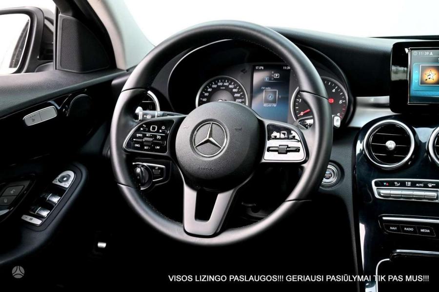 Black Mercedes-Benz C 180 2019 in Kretinga, with an engine capacity of 1.60 L and mileage of 276 thousand km for 11699 €, photo 29 on AUTOMOTO.COM.LV