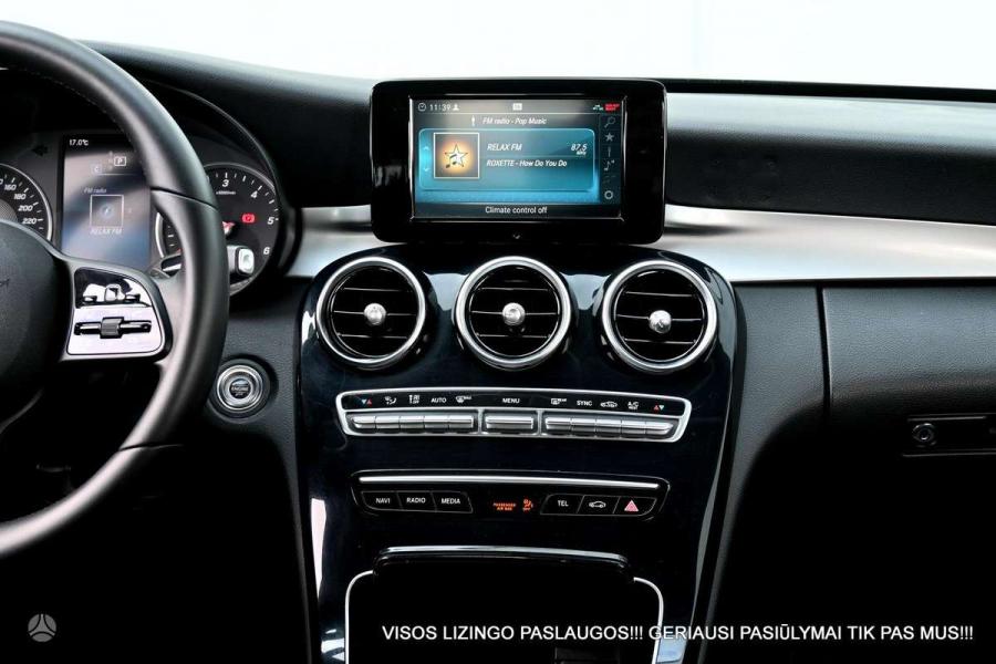 Black Mercedes-Benz C 180 2019 in Kretinga, with an engine capacity of 1.60 L and mileage of 276 thousand km for 11699 €, photo 30 on AUTOMOTO.COM.LV