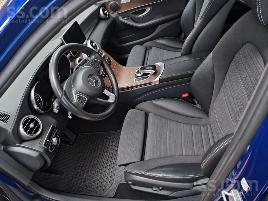 Blue Mercedes-Benz C 180 2015 in Klaipeda, with an engine capacity of 1.60 L and mileage of 78 thousand km for 14500 €, photo 9 on AUTOMOTO.COM.LV