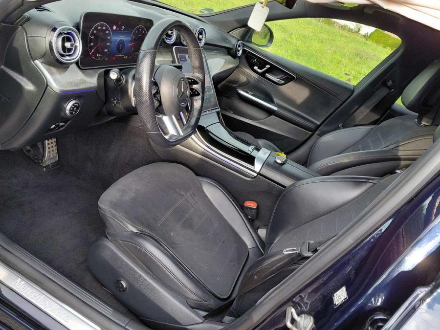 Blue Mercedes-Benz C 180 2022 in Vilkaviskis, with an engine capacity of 1.50 L and mileage of 126 thousand km for 22300 €, photo 23 on AUTOMOTO.COM.LV
