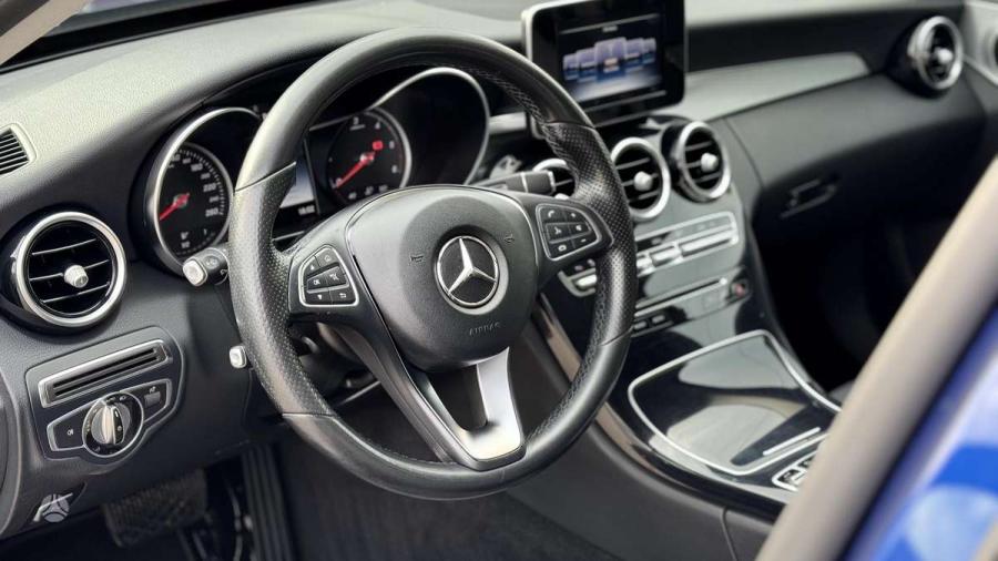 Blue Mercedes-Benz C 180 2016 in Telschi, with an engine capacity of 1.60 L and mileage of 175 thousand km for 11700 €, photo 14 on AUTOMOTO.COM.LV