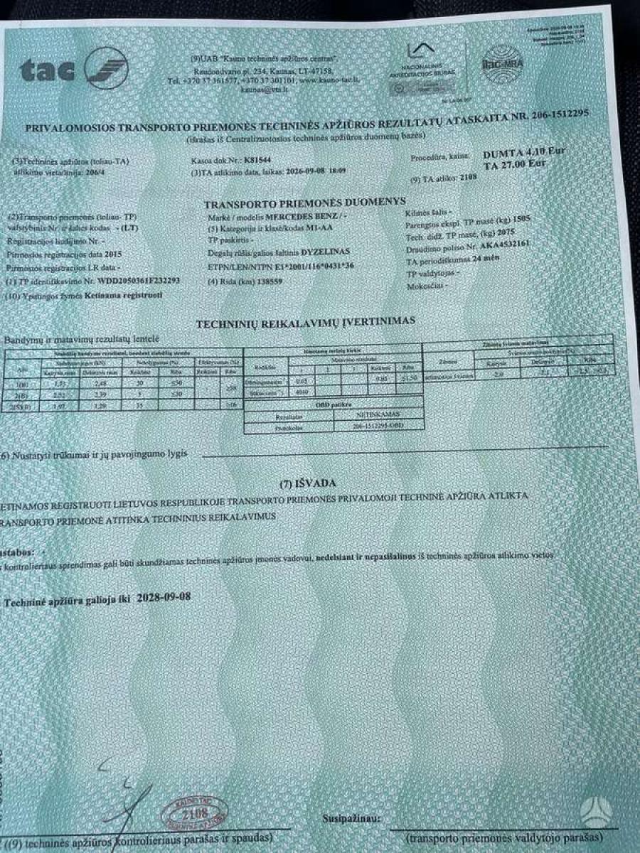 Коричневый Мерседес Ц 180 2015 в Каунас, объемом двигателя 1.60 л и пробегом 139 тыс. км за 15999 €, фото 37 на AUTOMOTO.COM.LV