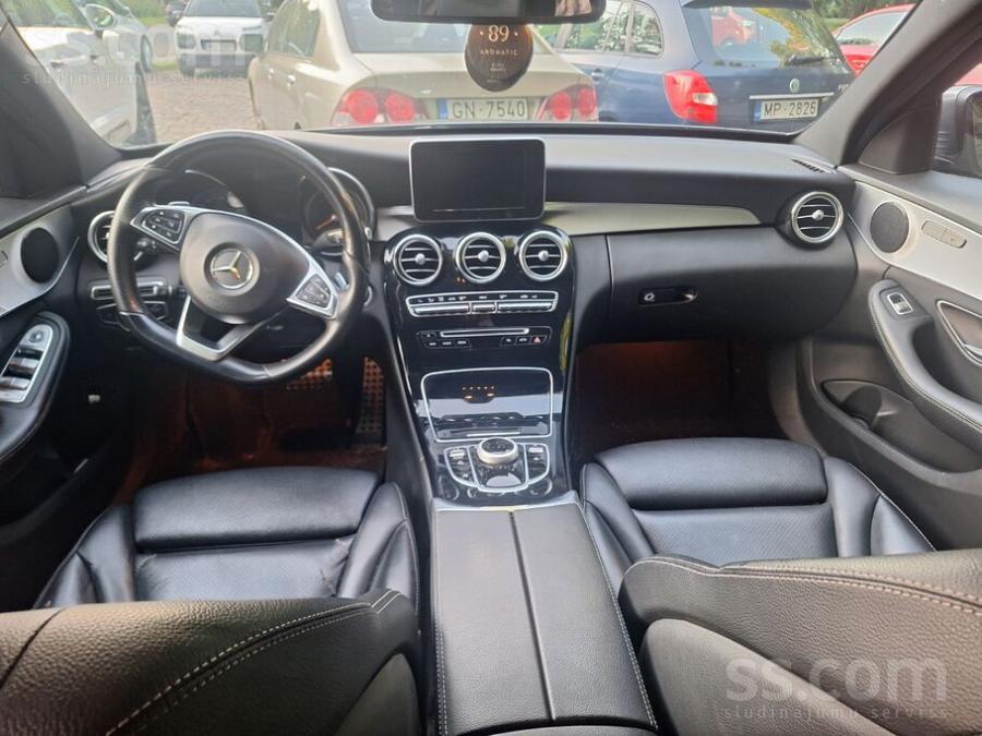Grey Mercedes-Benz C 180 2017 in Riga, with an engine capacity of 1.60 L and mileage of 335 thousand km for 9900 €, photo 9 on AUTOMOTO.COM.LV